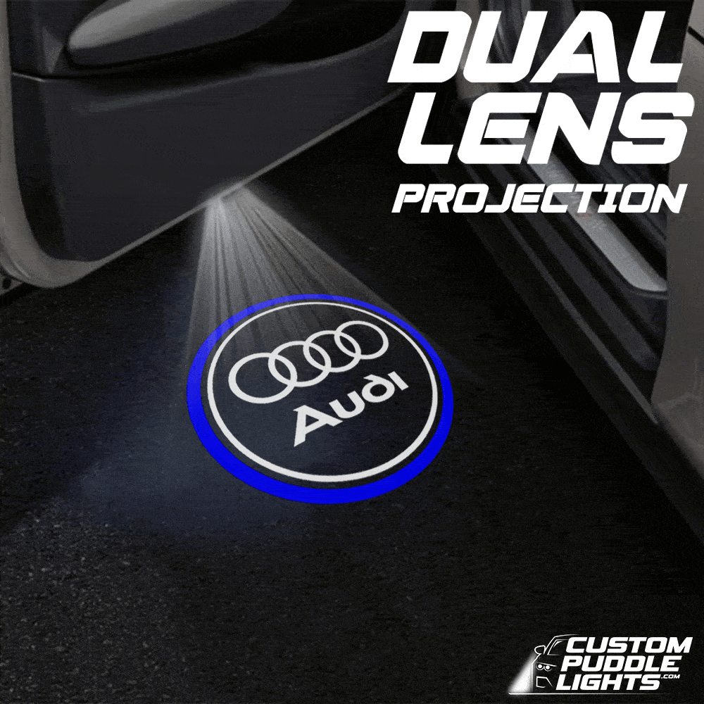 Audi A2 Dynamic Dual Lens Premium Door Puddle Lights Various Designs 2 ...