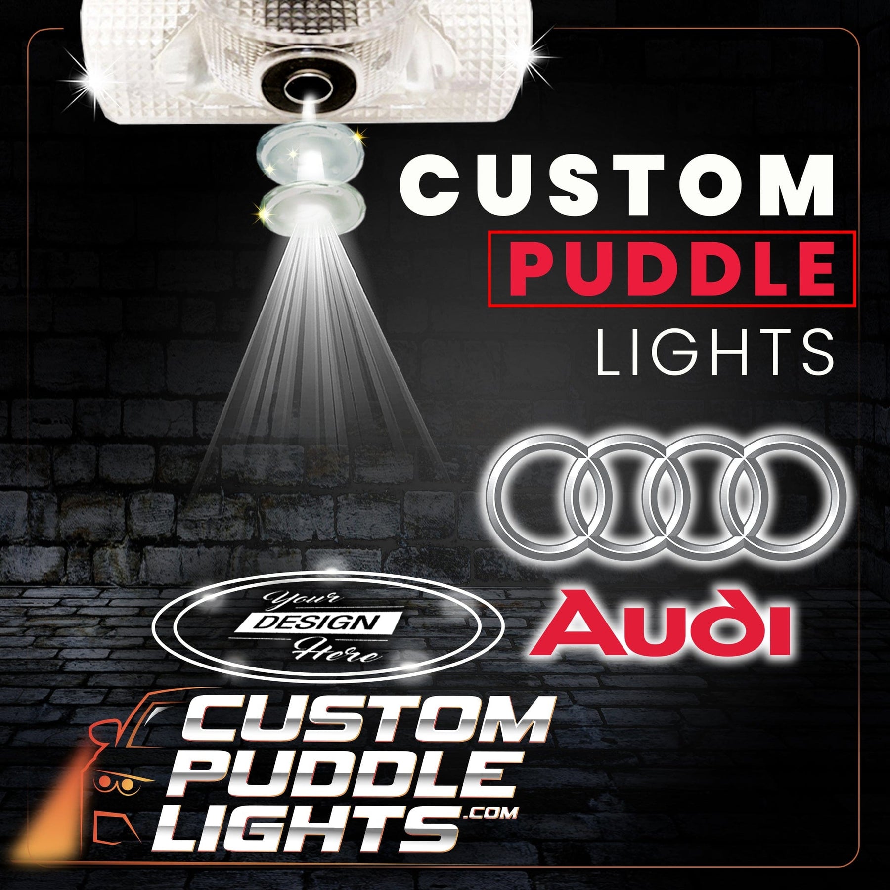 Custom LED Courtesy Door Projector Puddle Lights for ALL Audi - Custom ...