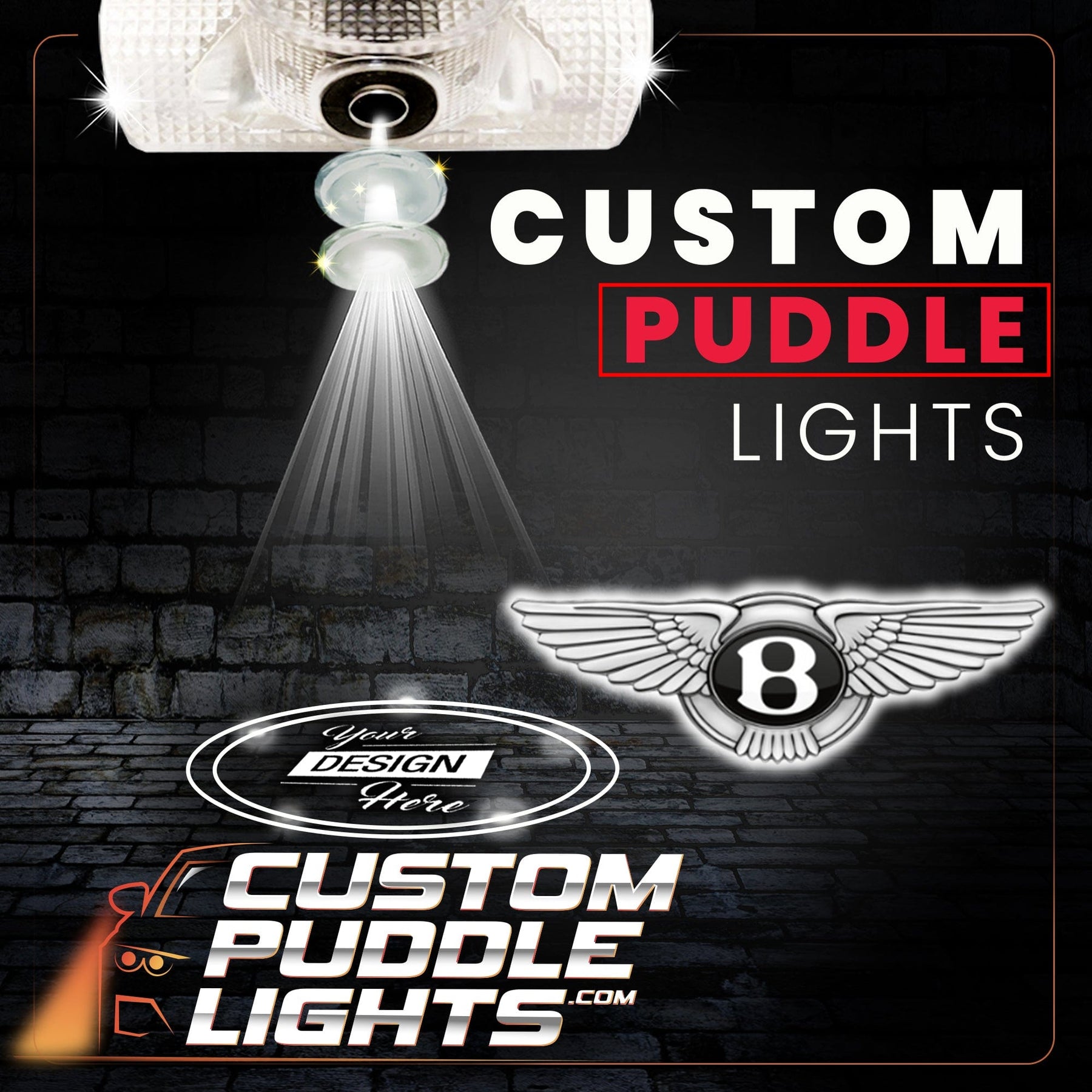 Custom LED Courtesy Door Projector Puddle Lights for Bentley – Custom ...