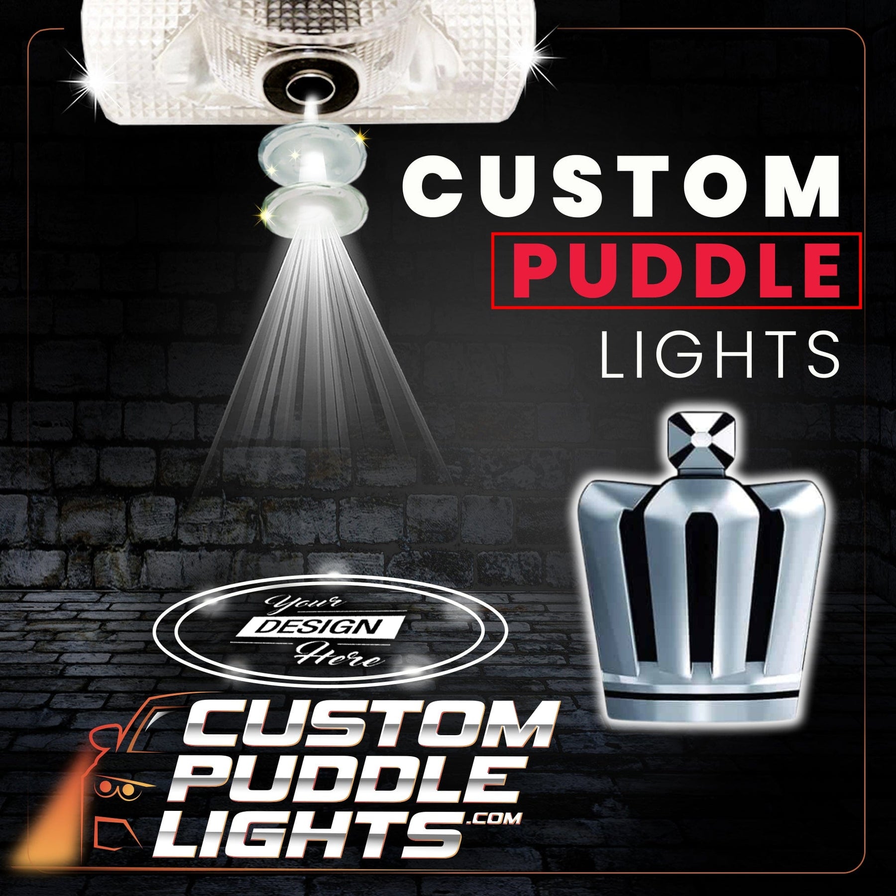 Custom LED Courtesy Door Projector Puddle Lights for Crown - 2018-2026 ...