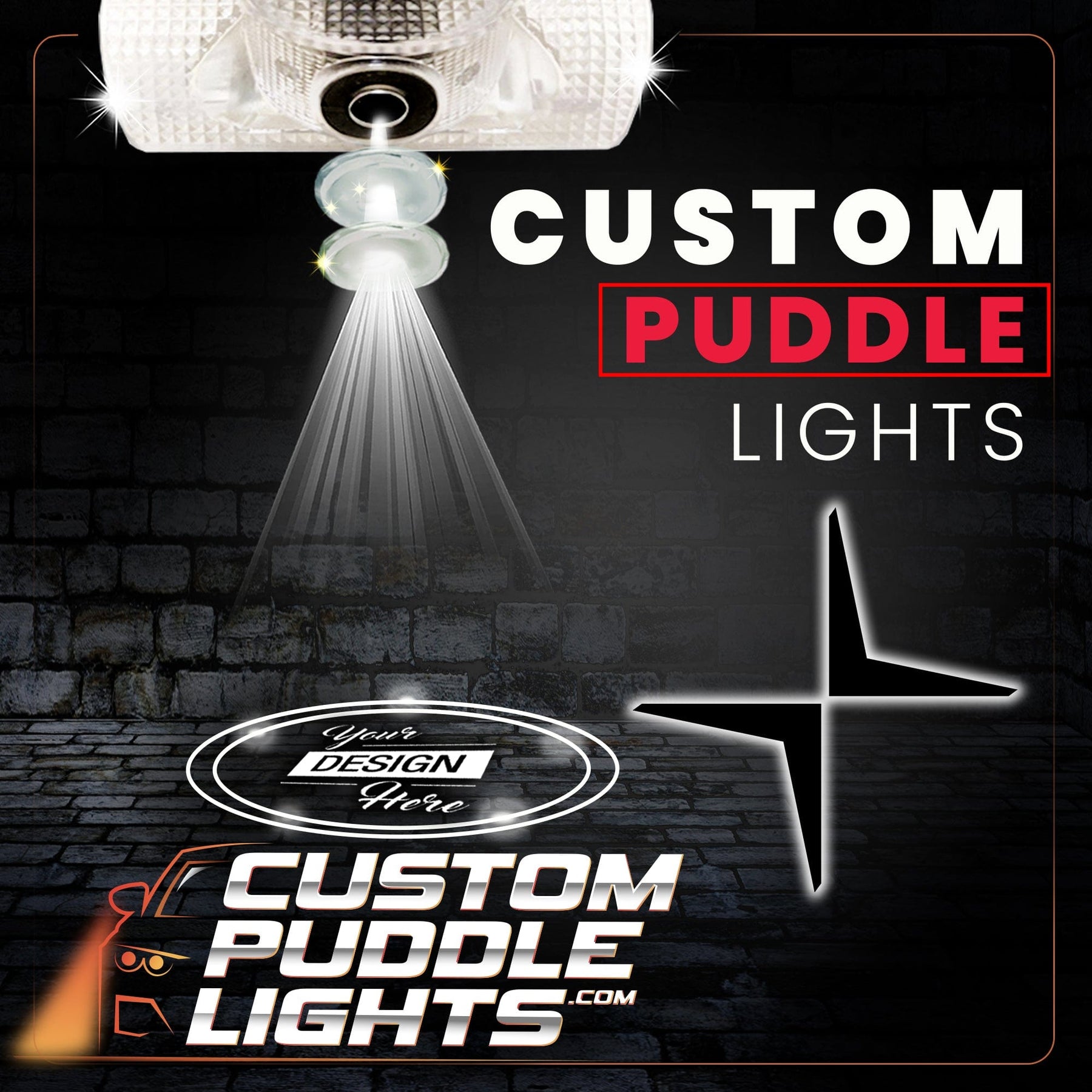 Custom LED Courtesy Door / Side Mirror Projector Puddle Lights for Vol ...