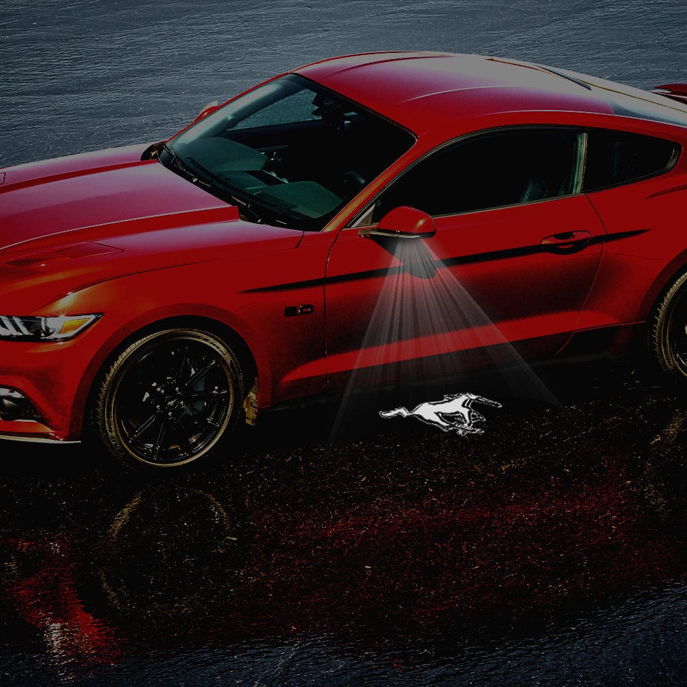 LED Side Mirror MACH1 Projector Puddle Lights Pair for Ford Mustang 20 ...