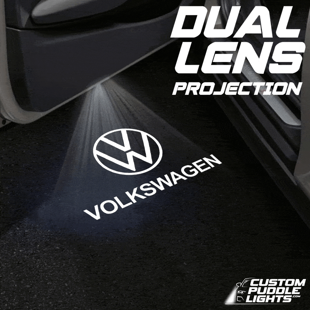 VW Golf MK5 Puddle Lights - Dynamic Dual Lens Designs | Custom Puddle ...